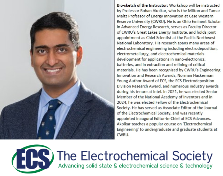 Workshop Electrochemical Engineering - From Fundamentals to Applications | Case School of ...